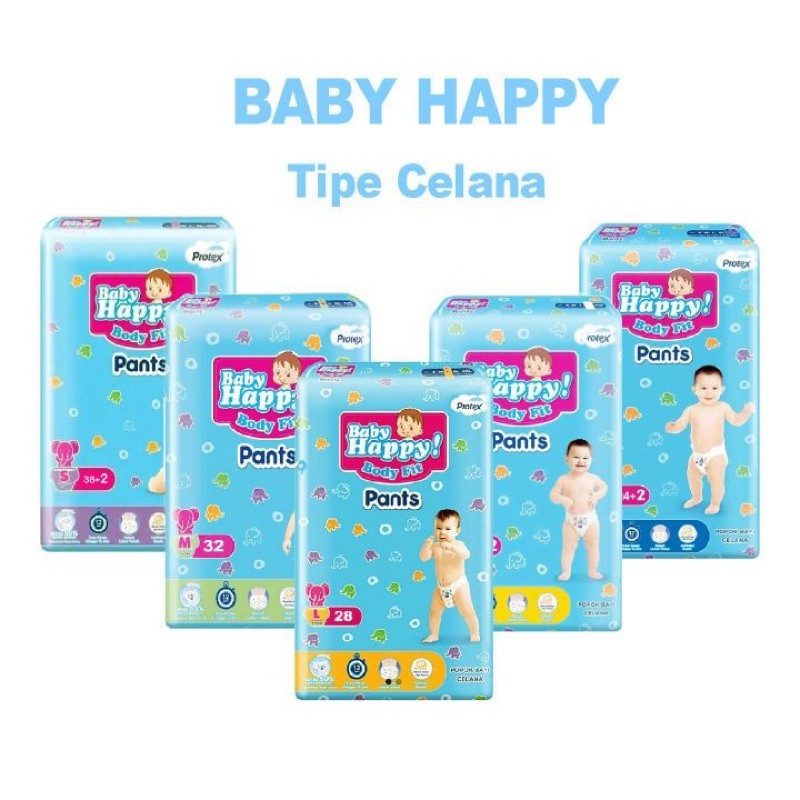 Jual POPOK BAYI BABY HAPPY PANTS UKURAN M-34! POPOK BAYI ANAK CELANA ...