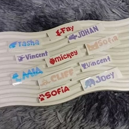 Jual Stiker / Label Nama Custom | cutting sticker Custom | Shopee Indonesia