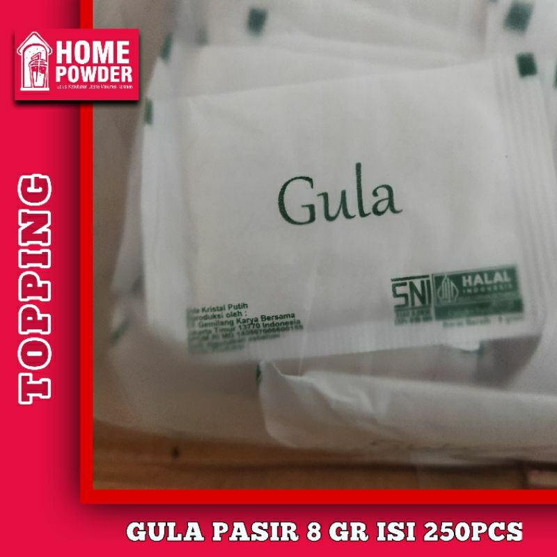 Jual Gula Pasir Sachet 8 Gr isi 250 Pcs Gula Pasir Hotel Resto | Shopee ...
