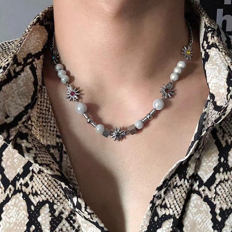 Jual KALUNG SMILEY NECKLACE / PEARL CHAIN NECKLACE / MULTILAYER PENDANT ...
