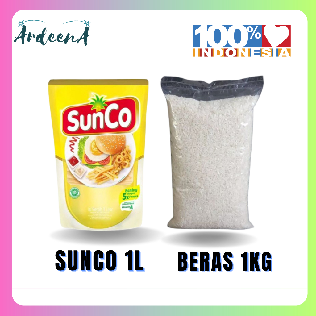 Jual paket sunco beras viral sunco 1l dan beras asli 1kg pulen rice oil ...