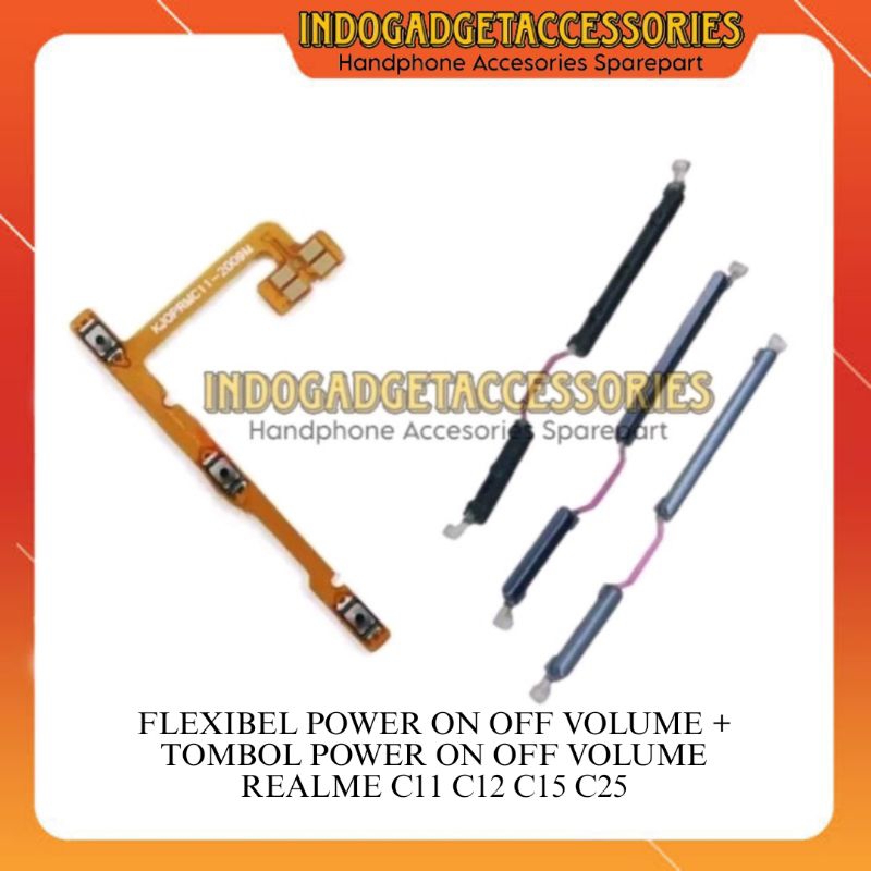 Jual FLEXIBLE FLEXIBEL POWER ON OFF VOLUME + TOMBOL POWER ON OFF VOLUME REALME C11 C12 C15 C25 ...