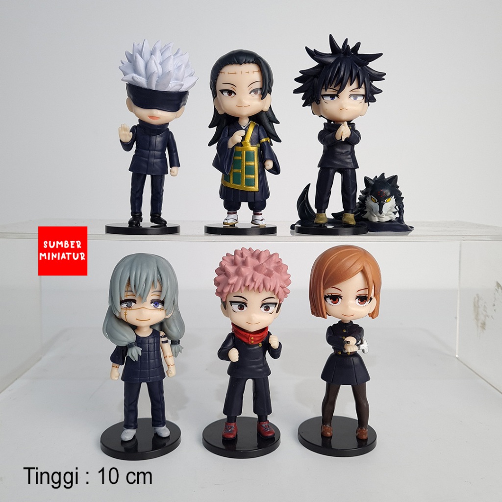Jual Set Figure Jujutsu Kaisen Mainan Gojo Satoru Geto Suguru Itadori ...