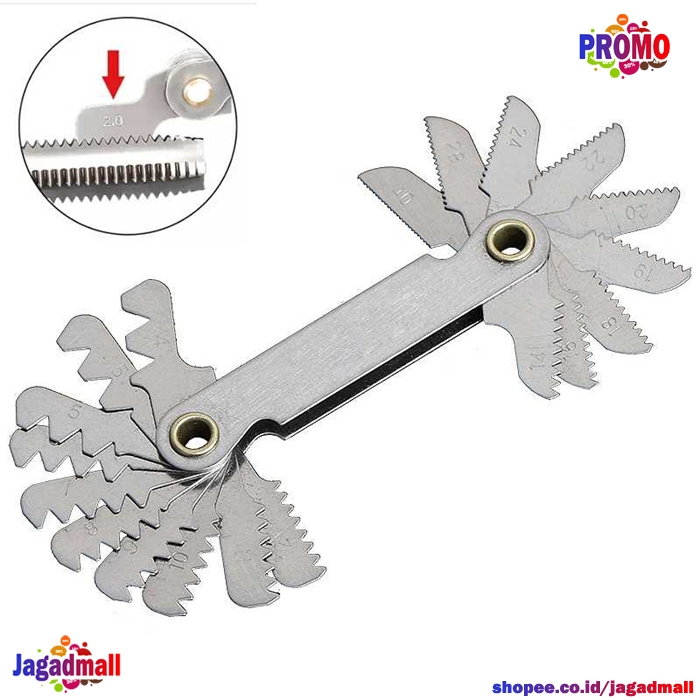 Jual Pengukur Bulir Baut Sekrup Alat Ukur Mal Ulir Drat Metrik Metric ...