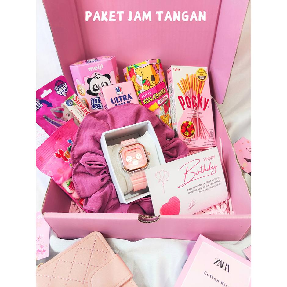 Jual INAYA Hampers Snack Box Pink Series | Kado Gift Box Hadiah Kado ...