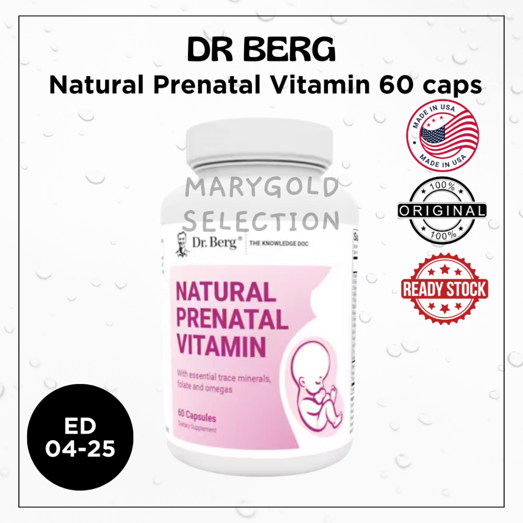 Jual Natural Prenatal Dr Berg Multivitamin isi 60 kapsul multi hamil ...
