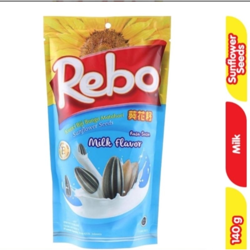 Jual KUACI REBO MILK FLAVOR 140 G KUACI REBO BIJI MATAHARI RASA SUSU ...