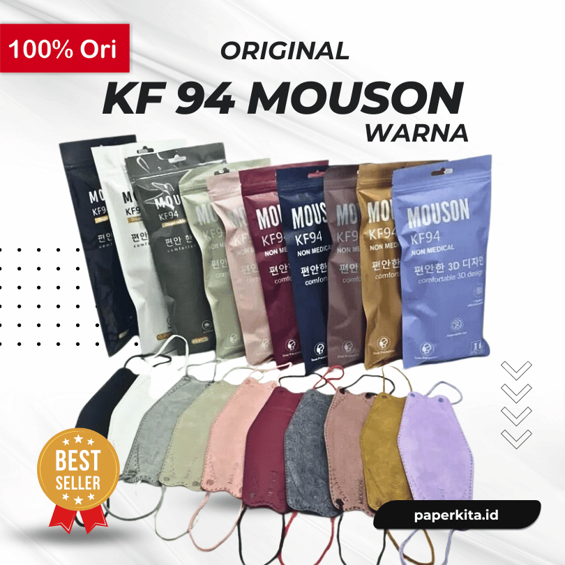 Jual Masker KF94 Mouson Original 4Ply Isi 10 Pcs Basic Warna terbaru ...