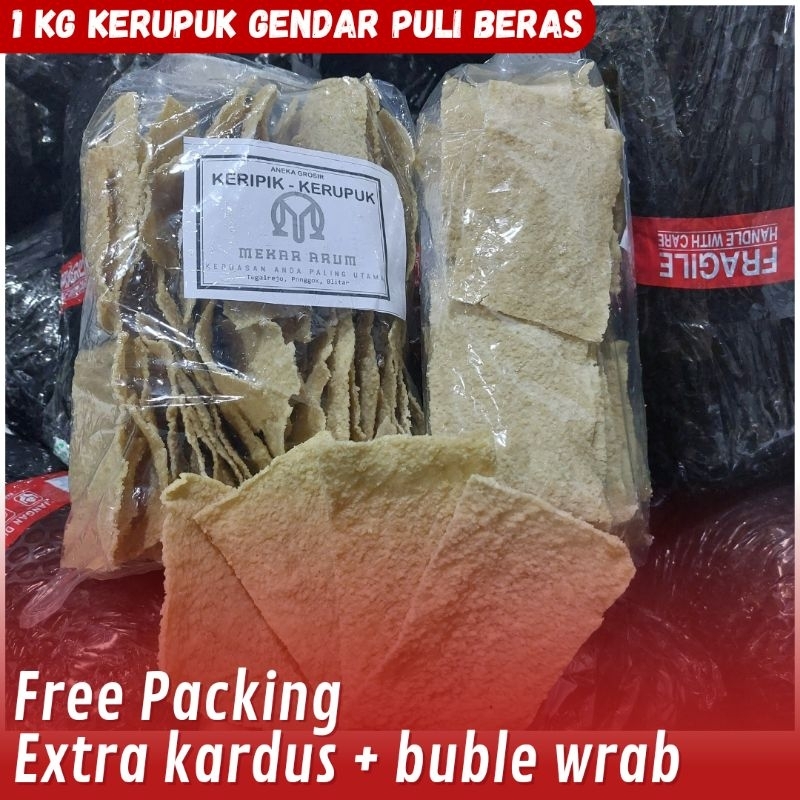 Jual 1 Kg Kerupuk Gendar Puli Beras Asli ueeanak - Tipis Empuk Kriuk ...