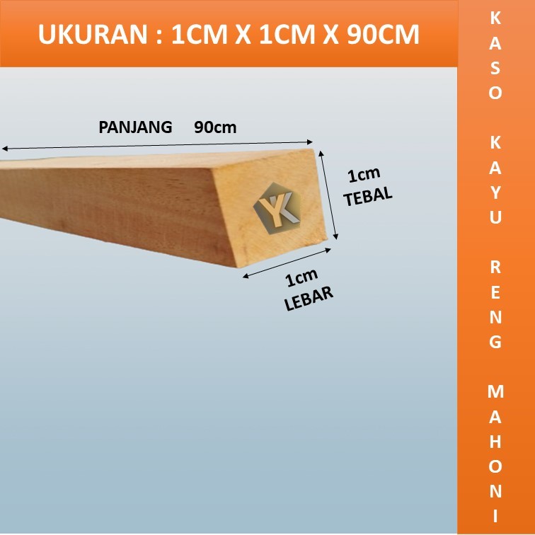 Jual Kaso Kayu Reng List Murah Mahoni Ukuran 1cmx1cm Panjang 90cm Sudah ...