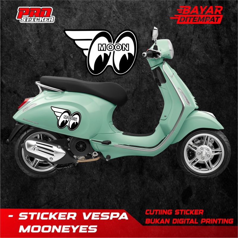 Jual Stiker vespa matic mooneyes cutting sticker mooneyes striping ...