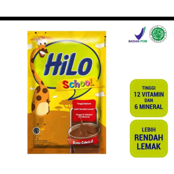 Jual susu hilo school susu coklat renceng isi 10pcs x 35gr | Shopee ...