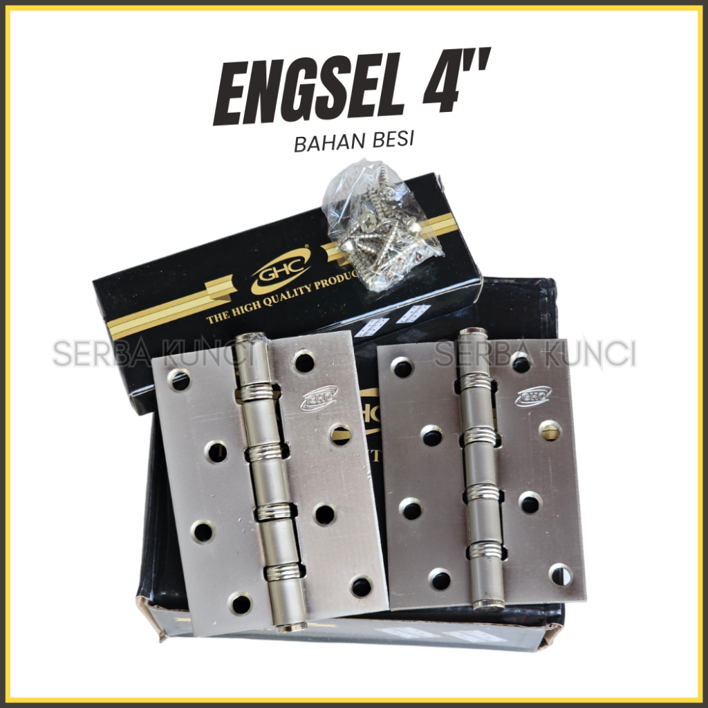 Jual GHC Engsel Pintu Bahan Besi 4" 4 Lubang 4in 4 inch Pintu Kamar ...