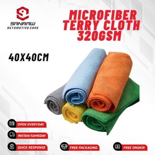 Jual Lap Kain Microfiber 40x40 320 gsm Murah kualitas Premium 320gsm ...