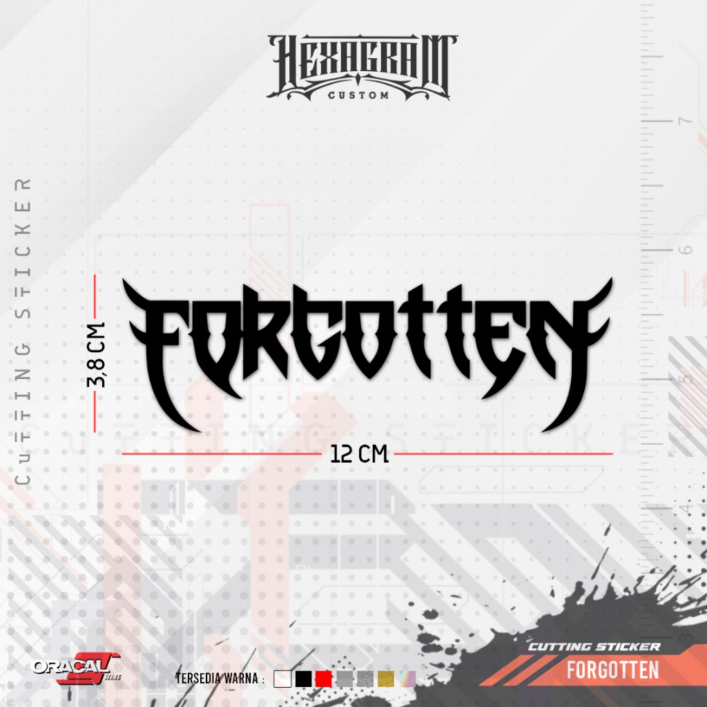 Jual Cutting Sticker FORGOTTEN Band | Stiker Cutting Band Forgotten ...