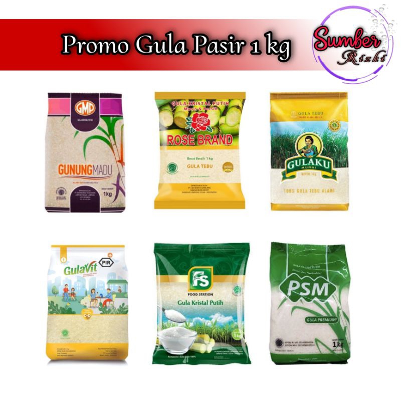 Jual PROMO Gula Pasir 1kg Kemasan Murah | Shopee Indonesia