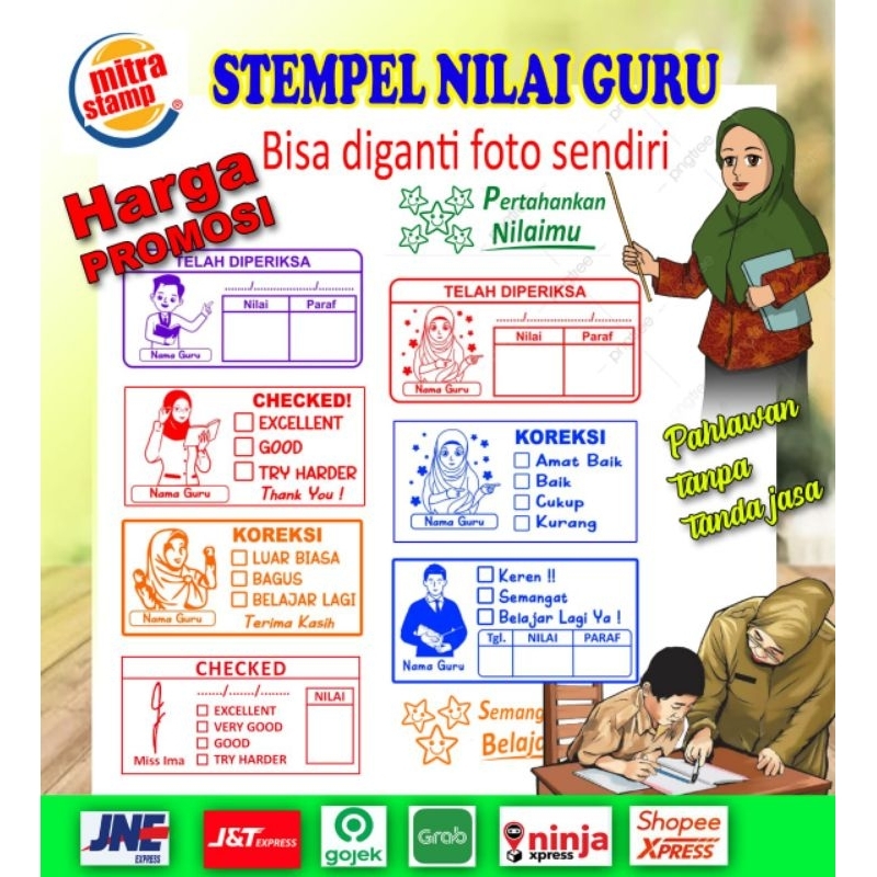 Jual Stempel Penilaian/Stempel Guru/Stempel Nilai Guru/Stempel Custom ...