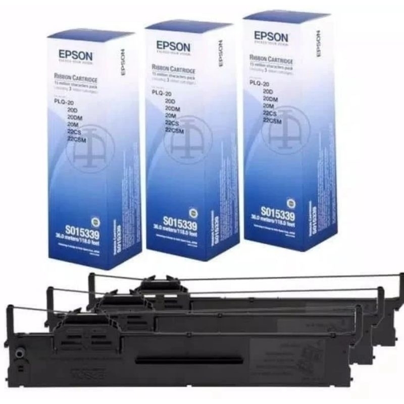 Jual PITA EPSON PLQ20 PLQ-20 ORIGINAL CARTRIDGE 1 BOX (ISI 3 PCS ...