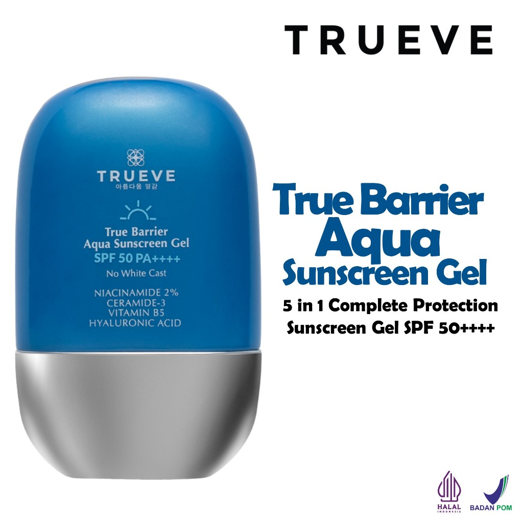 Jual TRUEVE True Barrier Aqua Sunscreen Gel SPF 50++++ 30 g | Shopee ...
