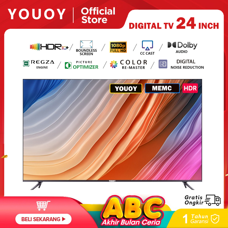 Jual TV Digital 19/20/21/22/24/25 Inch FHD 1080P TV LED Televisi Murah ...