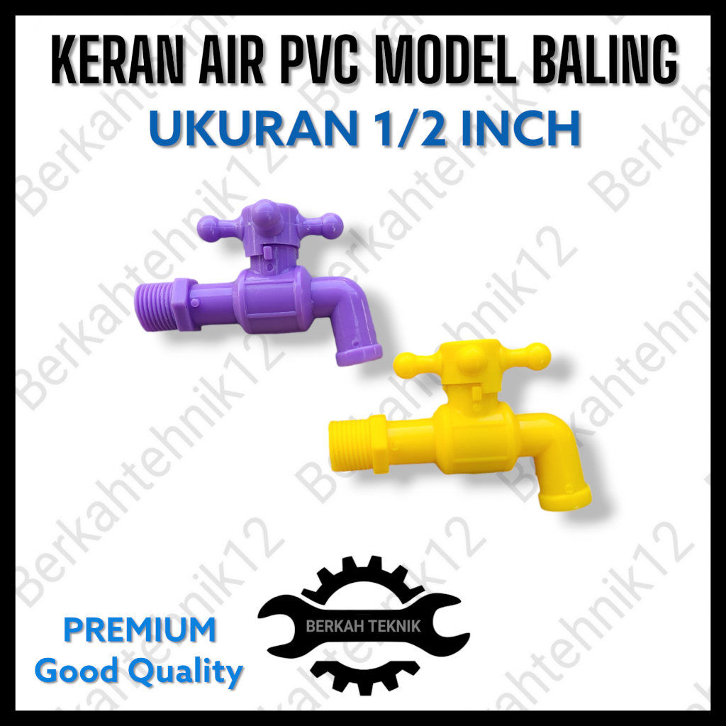 Jual kran PVC keran air tembok taman model baling 1/2 inch | Shopee ...