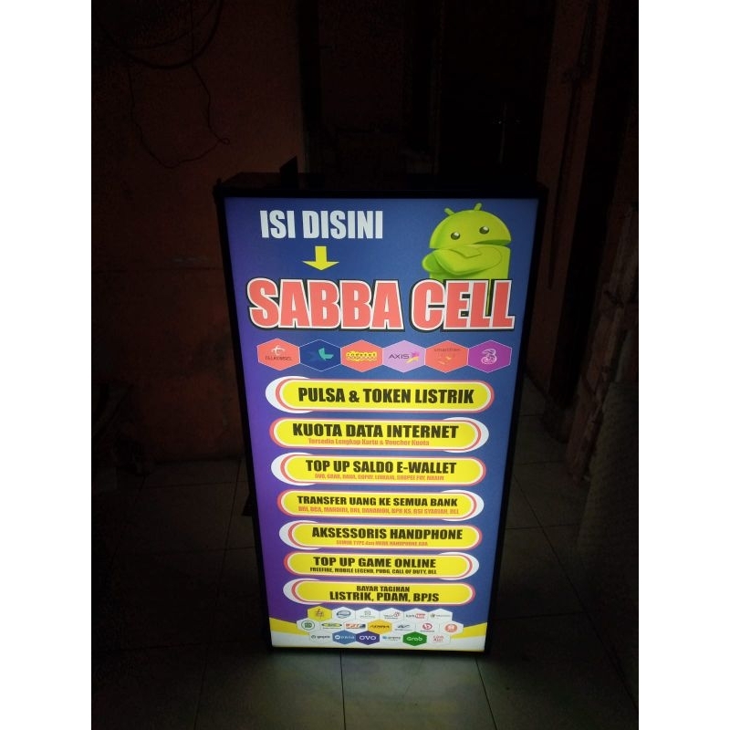 Jual PROMO NEON BOX 2 SISI UK 80x40 custom | Shopee Indonesia