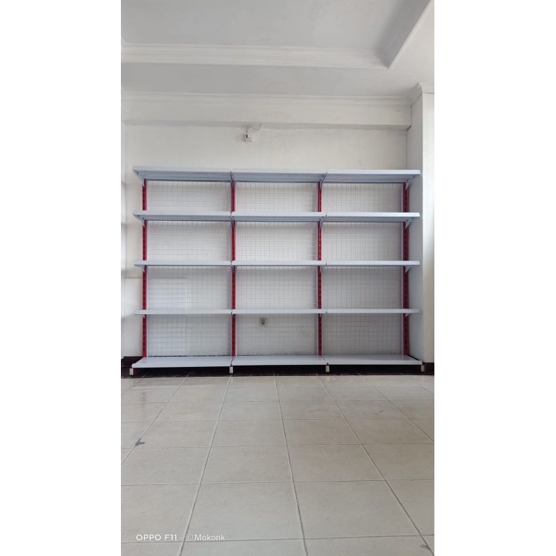 Jual harga rak besi minimarket singgle setarting panjang 90 lebar pelat ...