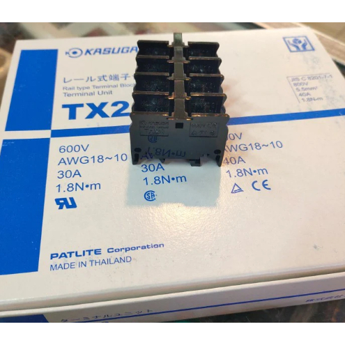 Jual TERMINAL BLOCK TX20 5,5mm ( 40A ) M4 KASUGA (HARGA PER PCS ...