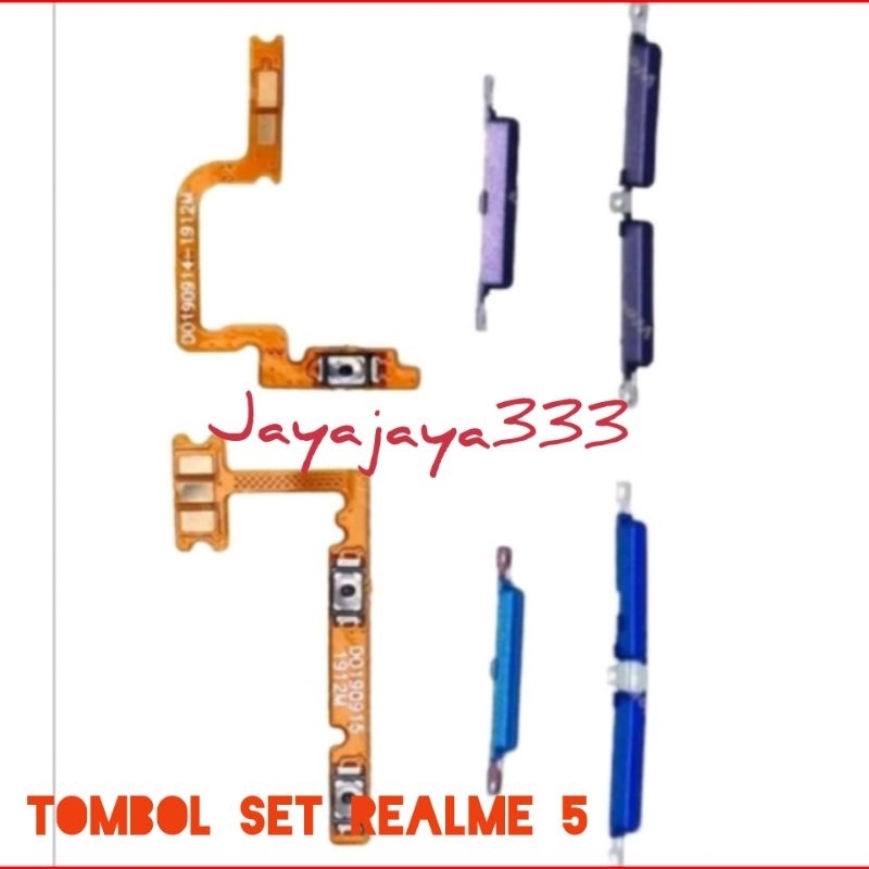 Jual Tombol set realme 5 Original fullset tombol+flex on off Volume | Shopee Indonesia