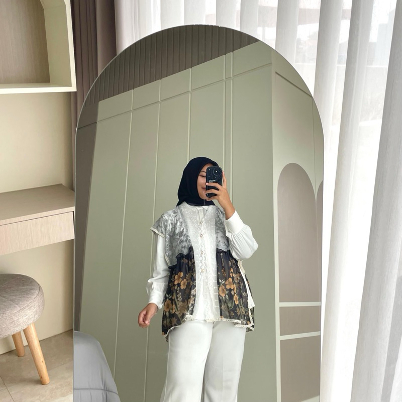 Jual HANAKO 235 | Kondangan Brokat Vest | Tile Vest | Vest Ceruty | Shopee Indonesia