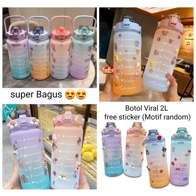Jual Botol Viral Free stiker & Botol Topi | Shopee Indonesia