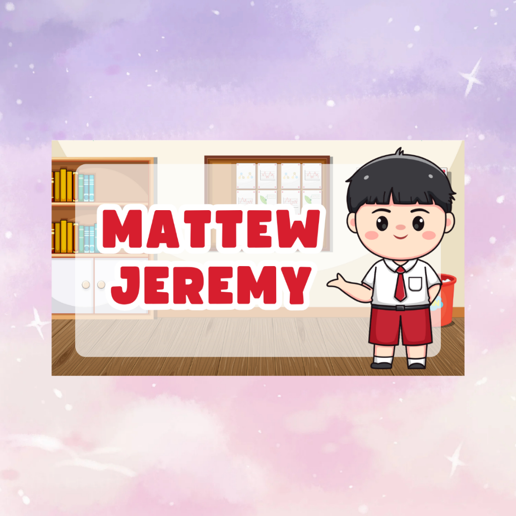 Jual Stiker Label Nama Custom Tema Anak Laki-Laki Sticker Name Tag ...