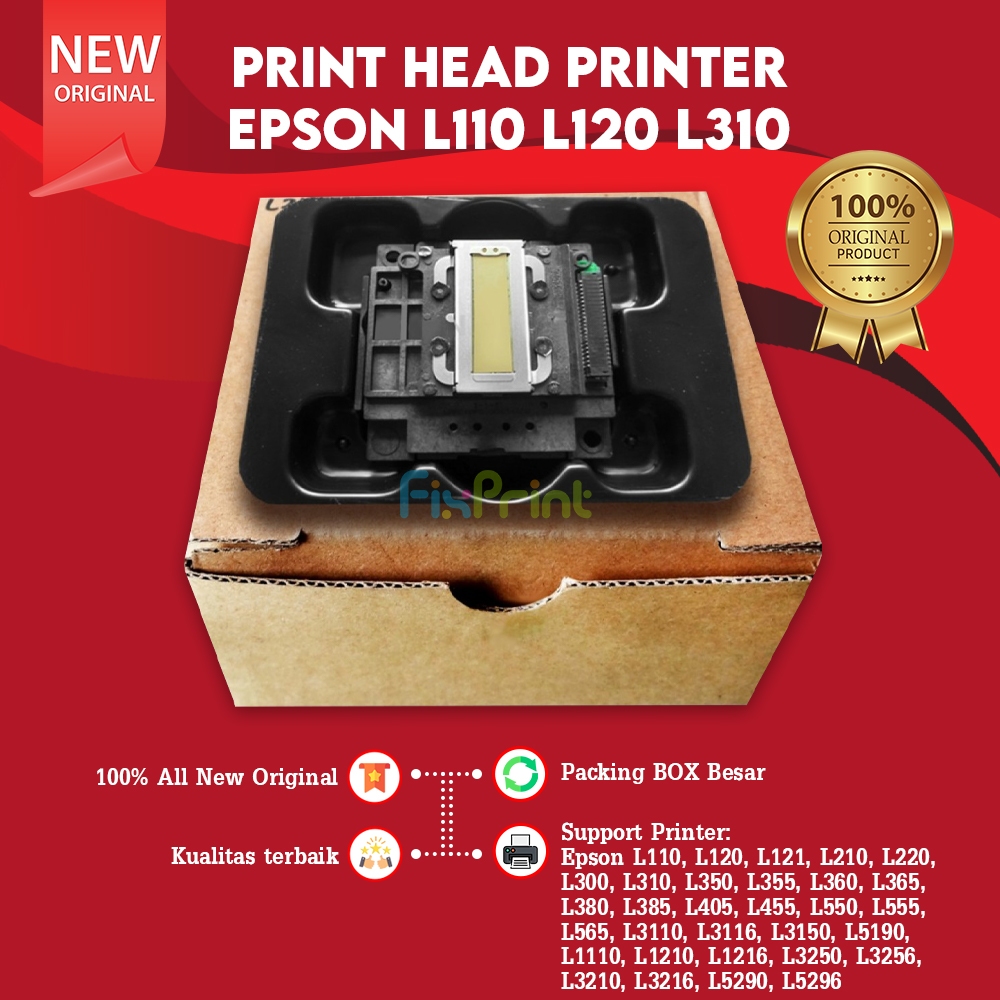 Jual Print Head Epson Inktank L110 L120 L121 L210 L220 L300 L310 L350 ...