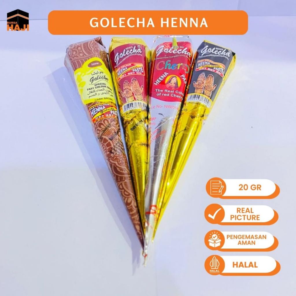 Jual Heena Henna Hena Magic Golecha Pacar Kulit Warna Maroon Red Cherry ...