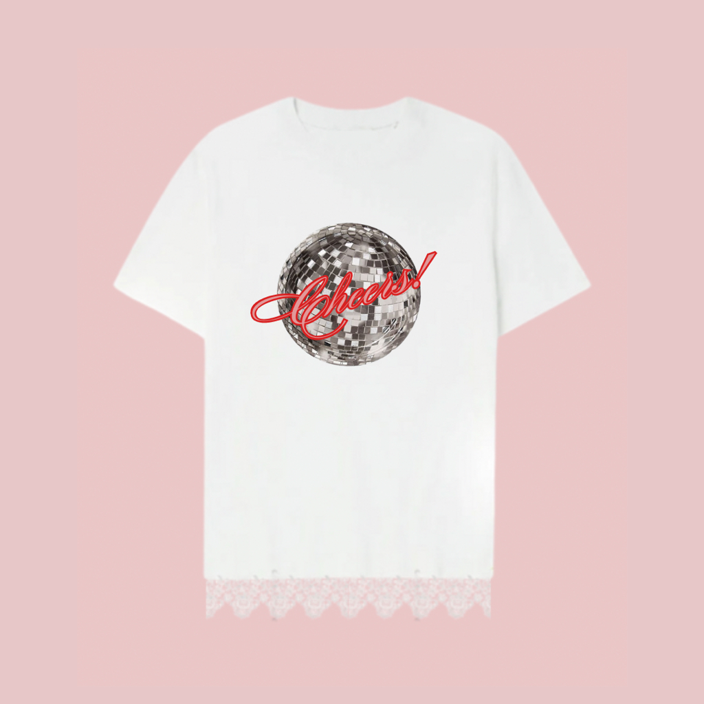 Jual CHEERS LACE T-SHIRT WHITE | Shopee Indonesia