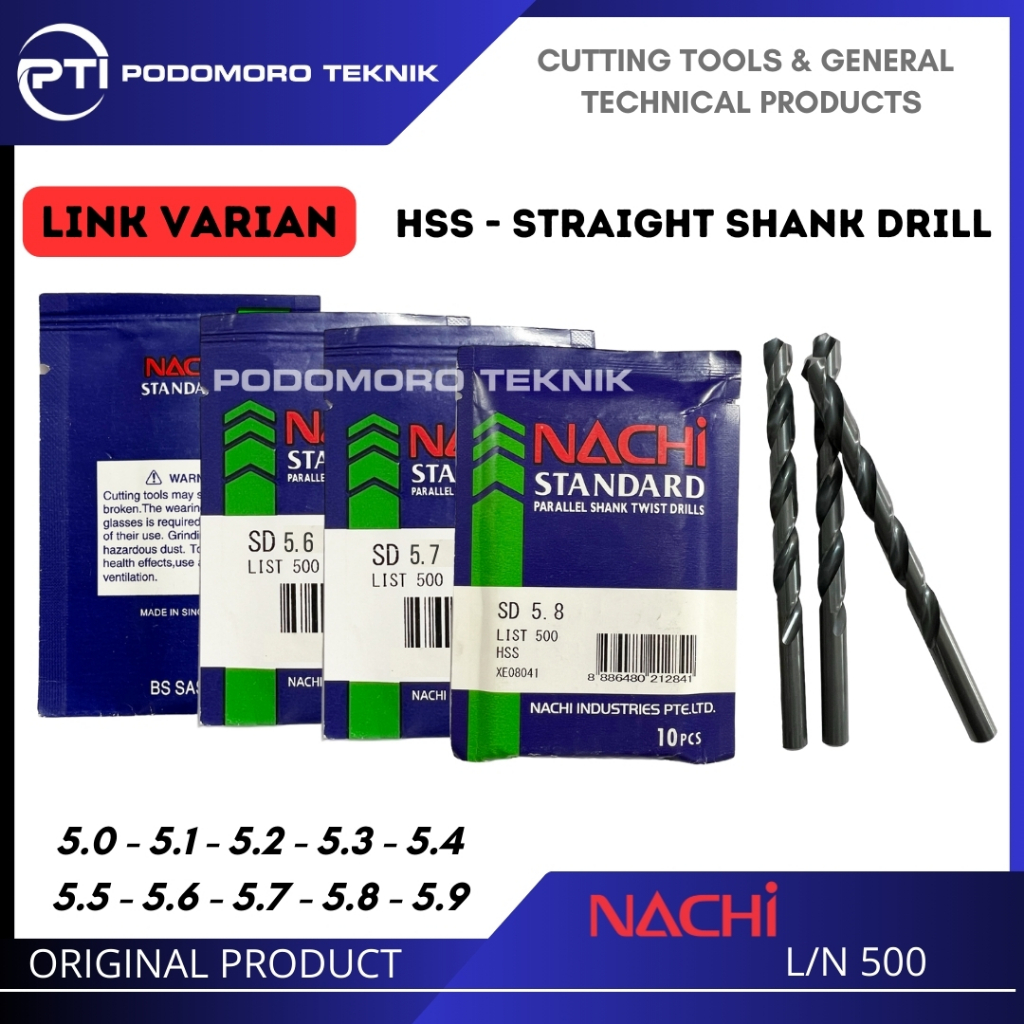 Jual NACHI Mata Bor 5.0 s/d 5.9 Drill 5.0 5.1 5.2 5.3 5.4 5.5 5.6 5.7 5 ...