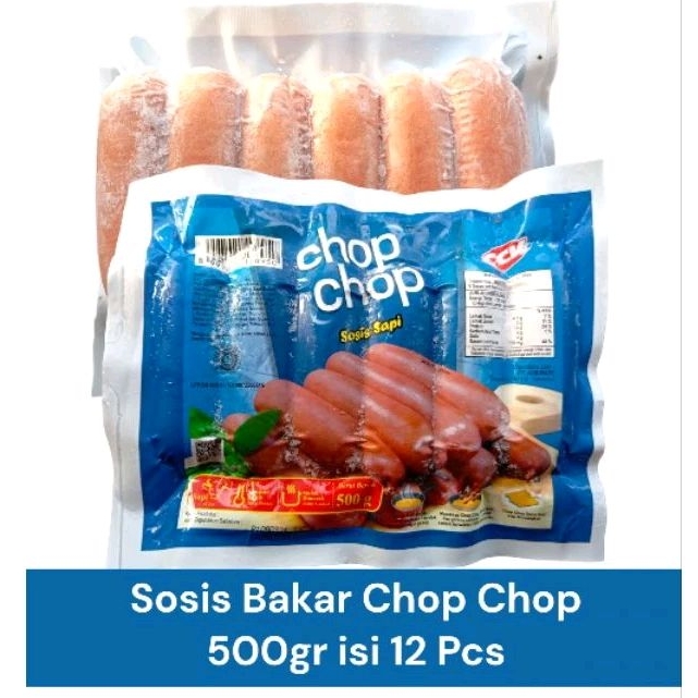 Jual sosis bakar chop chop biru 500gr isi 10 pcs / 12 pcs (Random ...