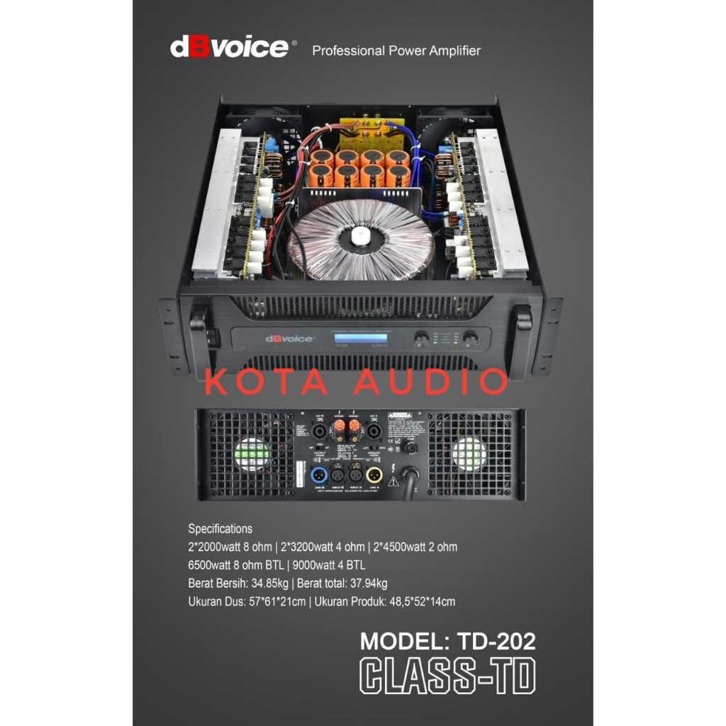 Jual Power Amplifier dB Voice TD 202 Dbvoice Class TD Original Garansi TD-202 | Shopee Indonesia
