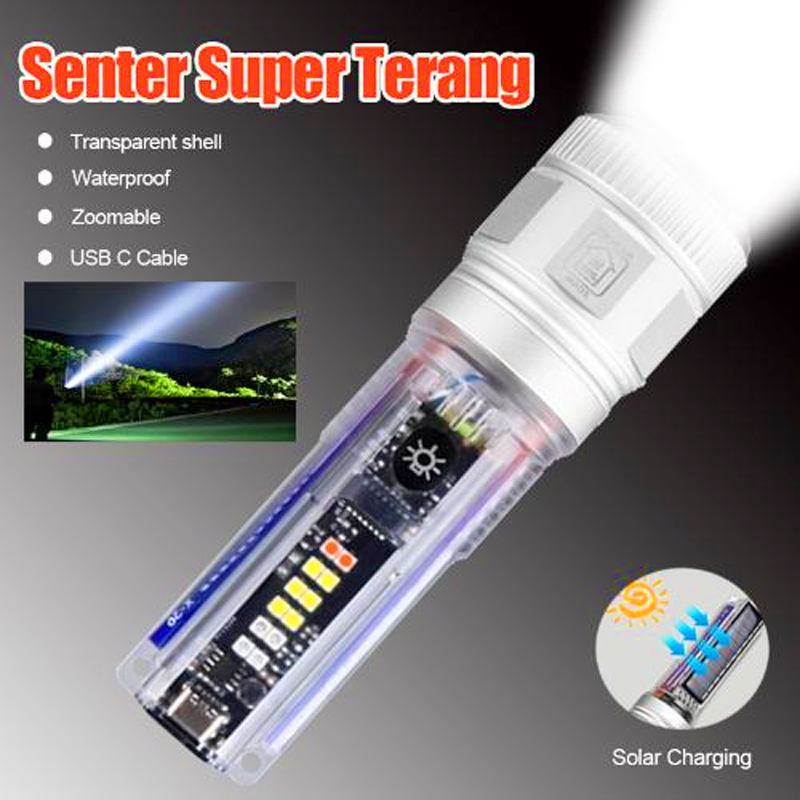 Jual Anbolt X36 Senter LED Super Terang Tahan Lama USB C Rechargeable Zoom Senter Jarak Jauh ...