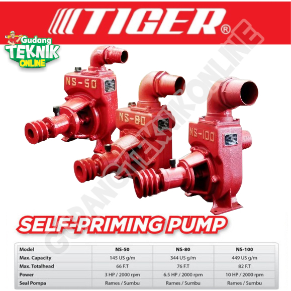 Jual Pompa Air Irigrasi 2" 3" NS50 NS80 TIGER / Waterpump Water Pump 2 ...