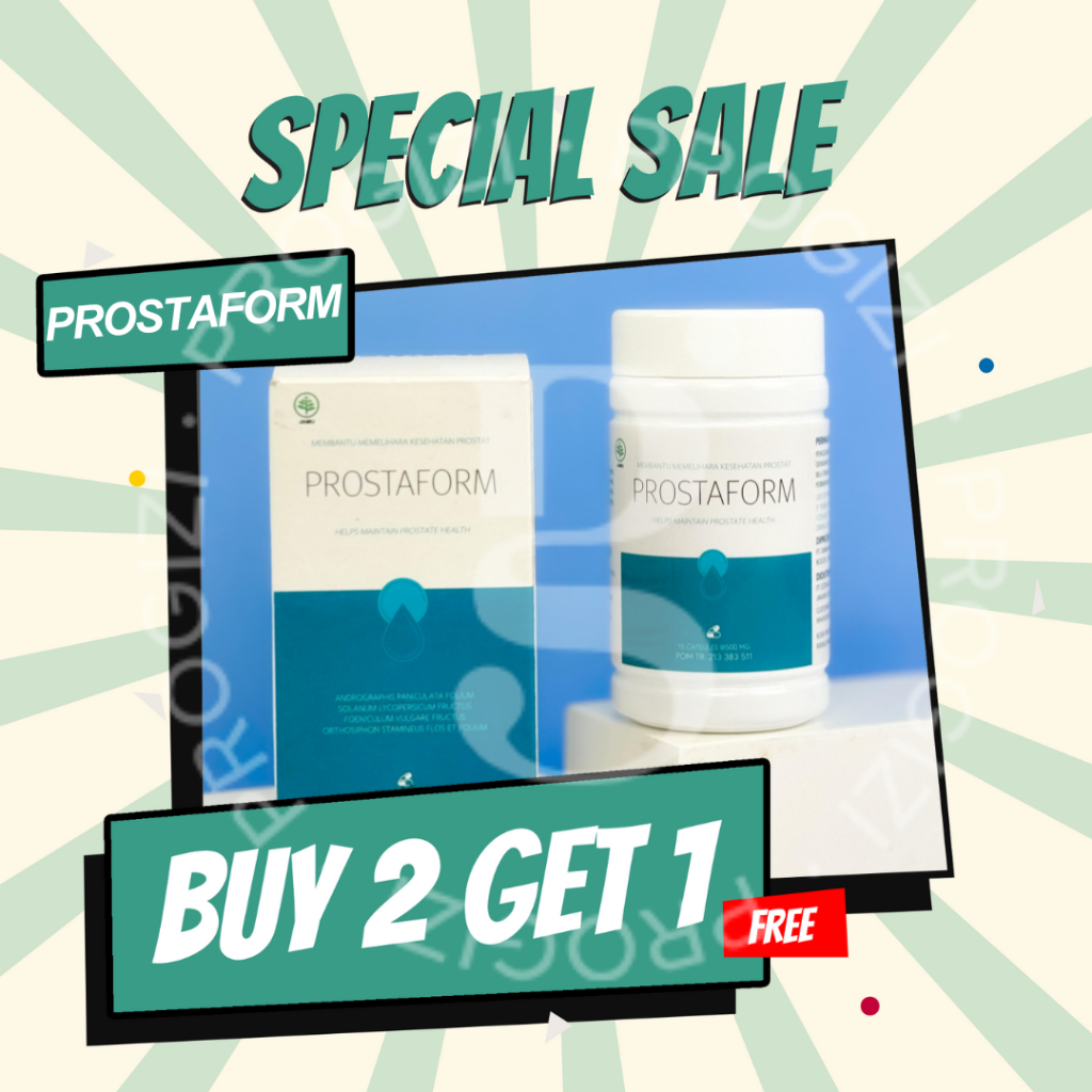 Jual PROGIZI Prostaform Herbal Prostat Original 15 Kapsul (3 botol ...