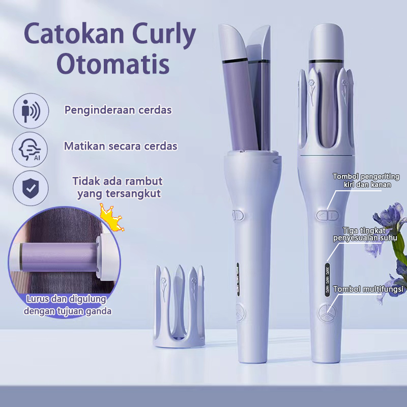 Jual PRIBINRUIS 2in1 Catokan Curly Otomatis Ceramics 32mm Catokan Keriting Rambut Otomatis Lon ...