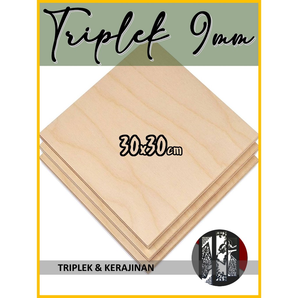 Jual Triplek 9mm 30x30 cm Kualitas Premium Plywood Multiplek 9 mm ...