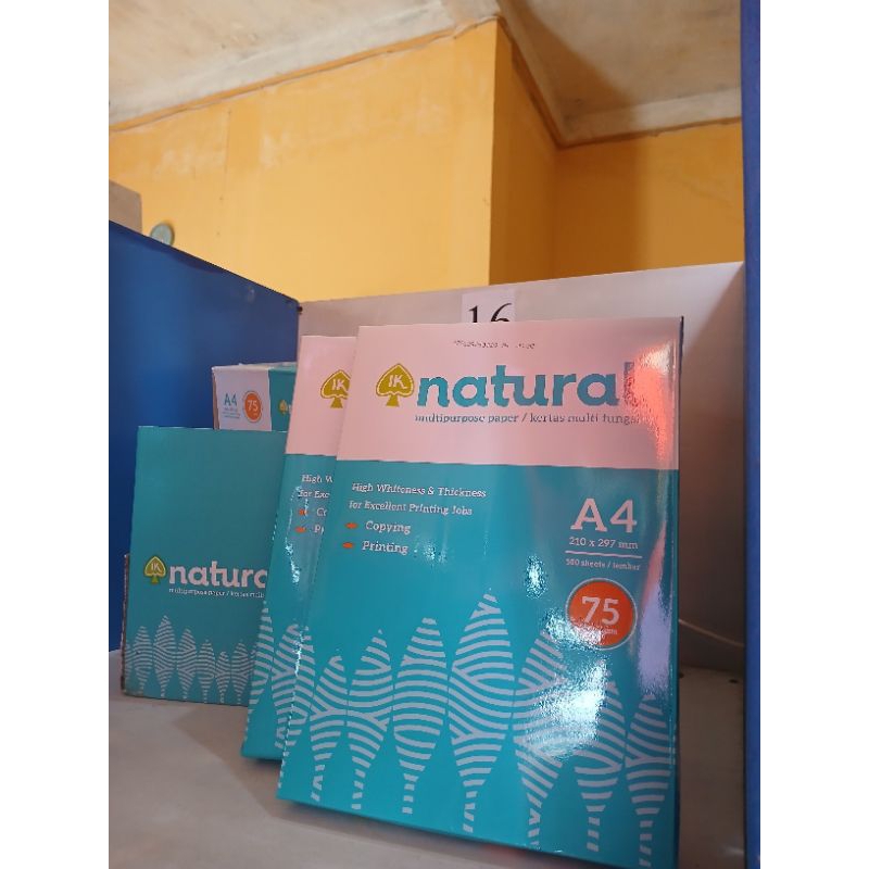 Jual Kertas HVS/ Print/Merek Paper Natural A4(210 x 297mm) 75gsm ...