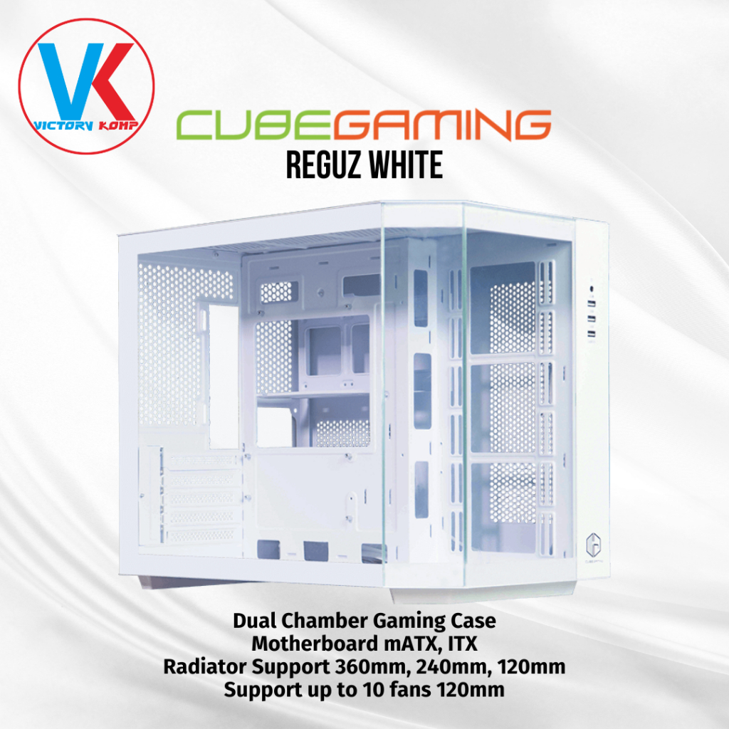 Jual Case Casing PC Cube Gaming REGUZ White Putih | Shopee Indonesia