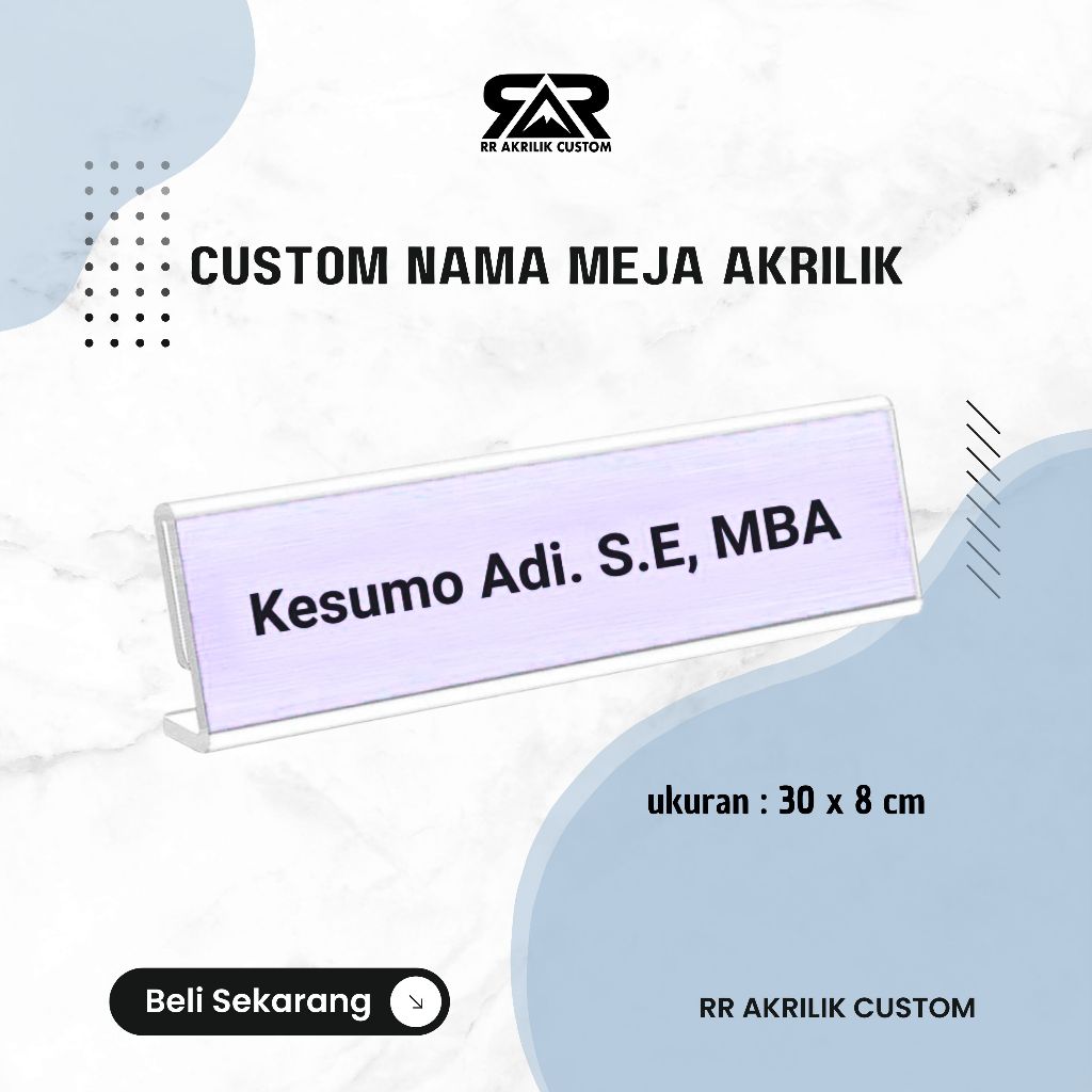 Jual Akrilik Nama Meja Panitia / Papan Meja Kantor Tipe L | Shopee ...