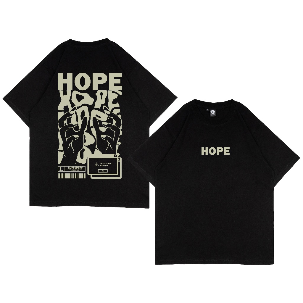 Jual Kaos Streetwear Hope Black Cotton Combed 24s | Shopee Indonesia