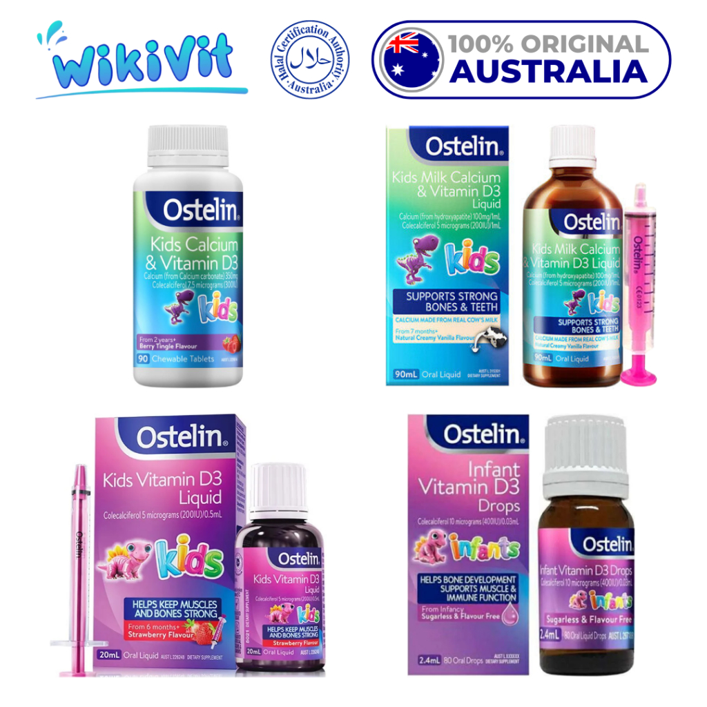 Jual OSTELIN Kids Calcium & Vitamin D3 90 Chewable Tablets Tablet / Kid ...