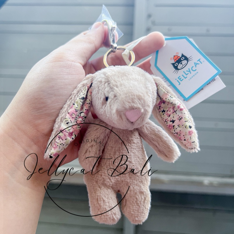Jual Jellycat Bag Charm Blossom Beige Bea Bashful Bunny Keyring ...