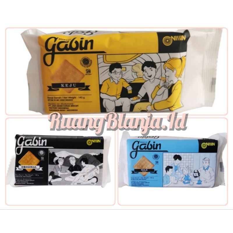 Jual NISSIN Biskuit Gabin Rasa Keju - original - susu 140GR | Shopee ...